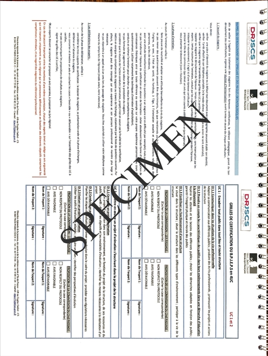 UC1 et UC2 :: Ma formation BPJEPS AF